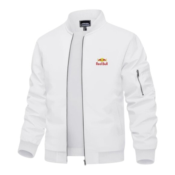 Jackets & Coats | Mens Red Bull Logo Embroidered Lightweight Bomber ...